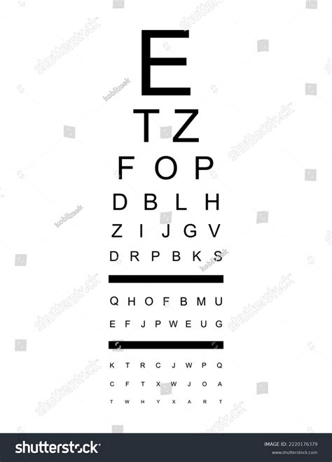 test visual measure icon optical chart letter royalty free stock