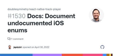 Docs Document Undocumented IOS Enums Issue Doublesymmetry React Native Track Player