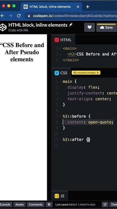 Css Before After Pseudo Elements Shorts Webdev Css3 Htmltutorial