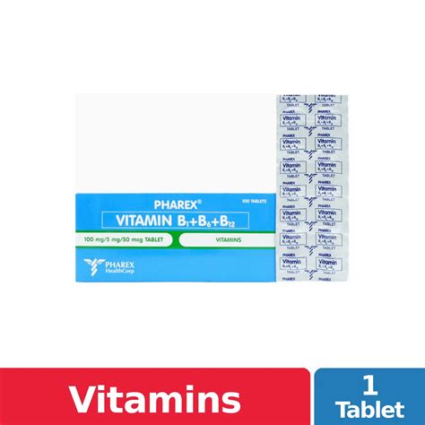 Pharex Vitamins B Complex Tablet 100s Nccc Online Store