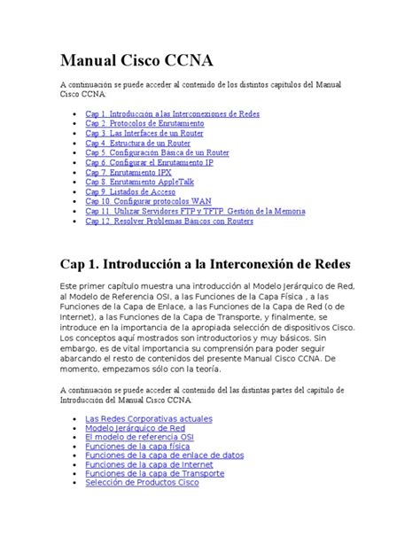 Manual Cisco Ccna Pdf Enrutador Computación Dirección Ip
