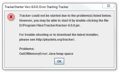 Tracker Could Not Be Started Due To OutOfMemoryError Java Heap Space A Thread In The Tracker