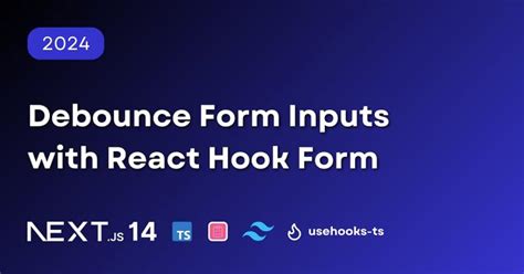 Ben Orloff On Linkedin Debounce Form Inputs With React Hook Form
