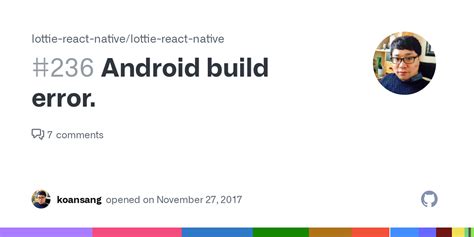 Android Build Error · Issue 236 · Lottie React Nativelottie React