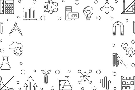 Premium Vector Stem Vector Outline Horizontal Frame With Empty Space