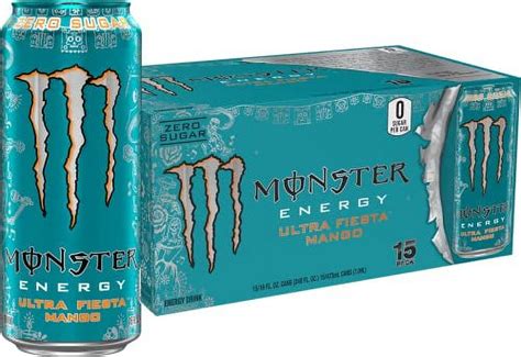 Monster Energy Ultra Fiesta Mango Sugar Free Energy Drink 16 Ounce