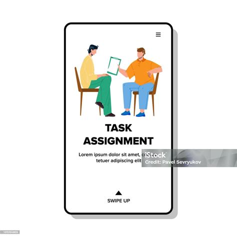 Task Assignment Discussing Businesspeople Vector Stock Illustration