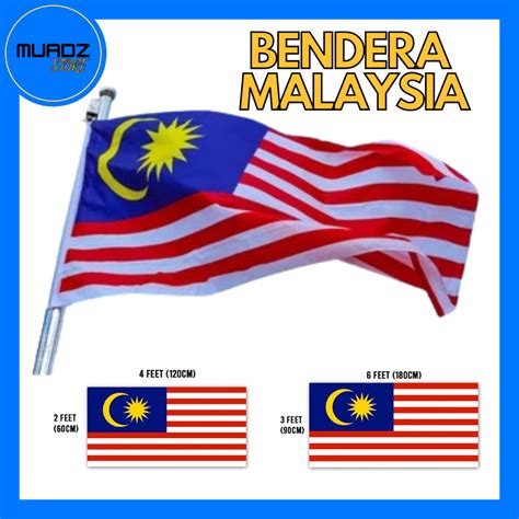 Malaysia Flag Waterproof Polyster Bendera Malaysia Bendera Gantung 2x4