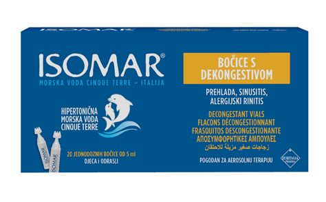 Isomar Hypertonic Bočice Za Odčepljivanje Nosa 20 X 5 Ml Eljekarna24
