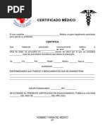 Certificado Médico Editable En Word Pdf
