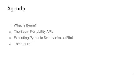 Python Streaming Pipelines With Beam On Flink Ppt Python Streaming Pipelines With Beam On Flink Ppt