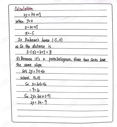 Solved 6 Diagram Below Shows A Parallelogram Drawn On A Cartesian Plane Which Represents The