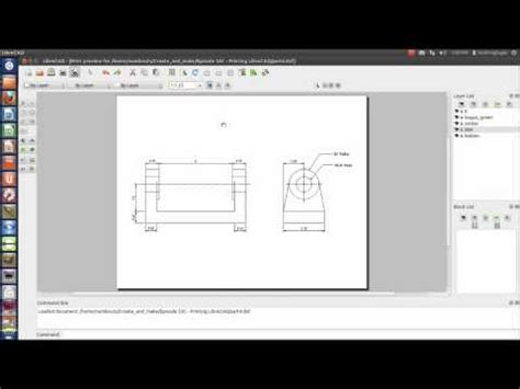 LIbreCad Tutorial Printing A Drawing Video Lecture LibreCAD Become An Expert Design Softwares