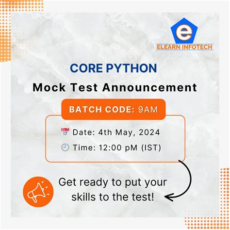 Elearn Infotech On Linkedin Elearninfotech Pythonmocktest