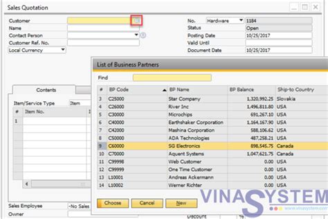 SAP Business One User Guide For Sales Quotation