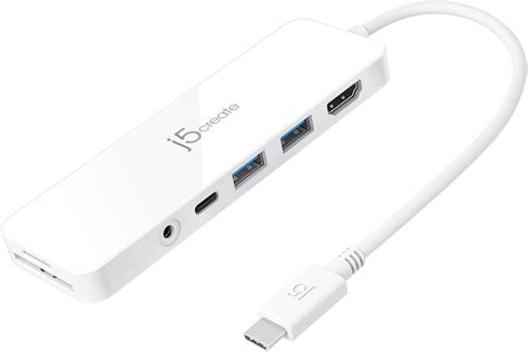 J5create Usb C 7 In 1 Multi Port Hub With Power Delivery Up To 4k 30hz Resolution 5gbps