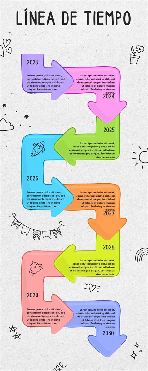Plantilla De Línea De Tiempo Greyssnic Udocz Flechas Para Linea