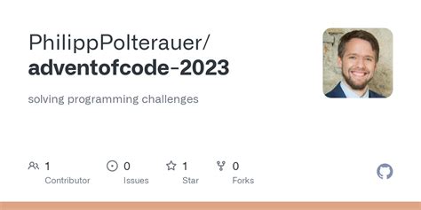 GitHub PhilippPolterauer Adventofcode 2023 Solving Programming