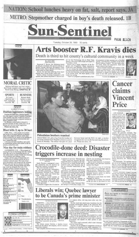 South Florida Sun Sentinel Bob Dylan Front Cover