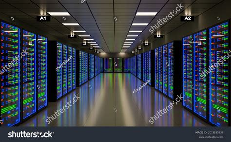 D Rendering Server Room Background Stock Illustration Shutterstock