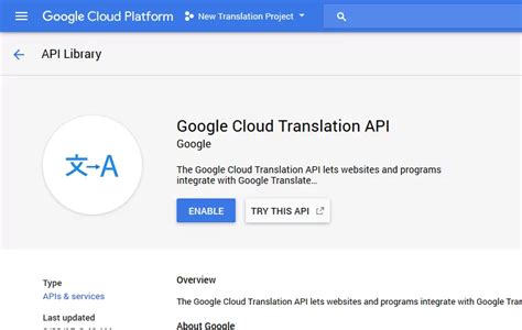 Generate Google Translate API Key TranslatePress