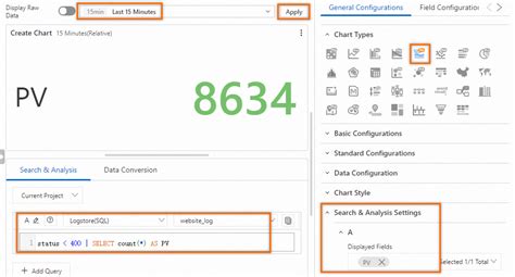 How To Configure A Statistical Chart Simple Log Service Alibaba