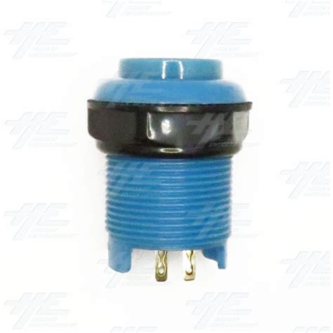 Mm Arcade Push Button With Inbuilt Microswitch Blue Concave