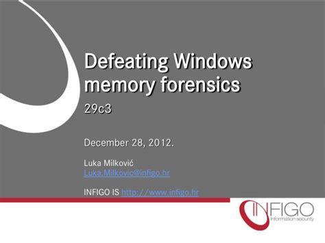 defeating windows memory forensics anti forensic techniques