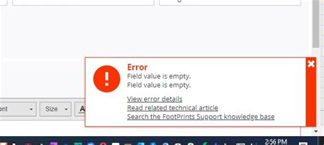 How To Troubleshoot Field Value Is Empty Error When Entering New Ci