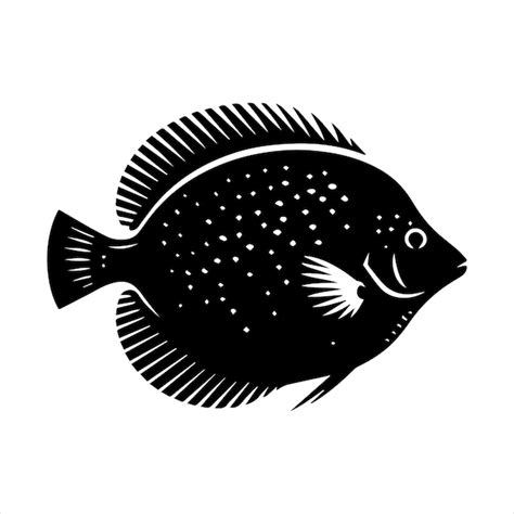 Premium Vector Sunfish Fish Vector Illustration In Black And White