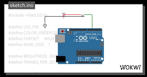 Fastled Fire Wokwi ESP32 STM32 Arduino Simulator