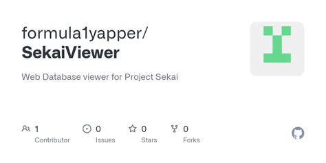 GitHub Formula Yapper SekaiViewer Web Database Viewer For Project Sekai