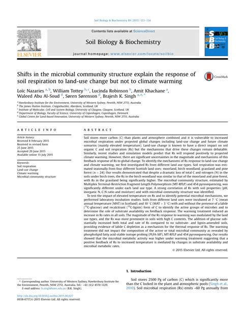Pdf Shifts In The Microbial Community Structure Explain The Response