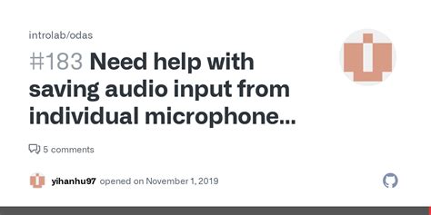 Need Help With Saving Audio Input From Individual Microphones On Matrix Issue Introlab