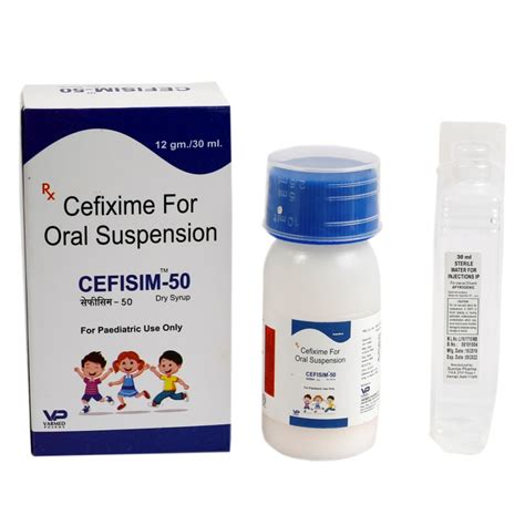Cefisim 50 Cefixime Trihydrate 50 Mg Dry Syp Varmed Pharma Private