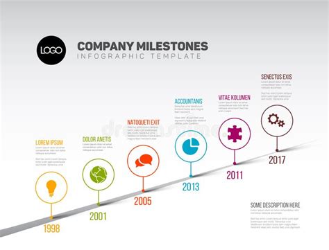 Infographic Timeline Template With Pointers Stock Vector Illustration