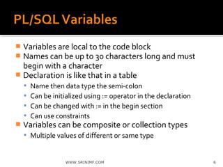 Oracle PLSQL Step By Step Guide PPT