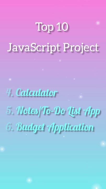 Top 10 Javascript Project Youtube