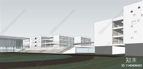现代模块化小学设计su模型下载【id1140406455】知末su模型网