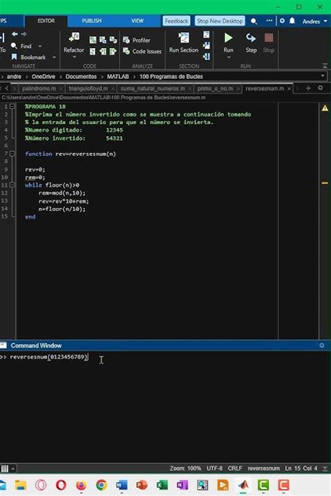 Programa 18 Matlab For While If Else Programming Matlab