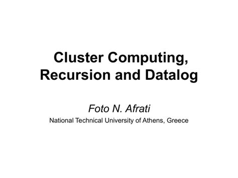 Map Reduce Extensions Cluster Computing On Dfs