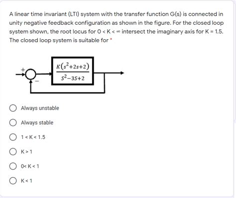 Solved A linear time invariant (LTI) system with the | Chegg.com