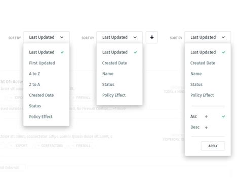 Sort By Sorting Ui Design Patterns Web Ui Design