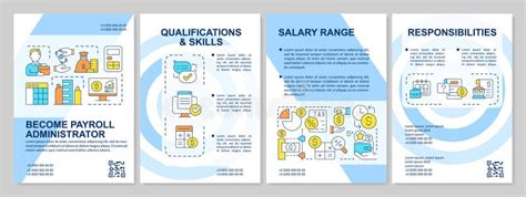 Payroll Administrator Job Blue Brochure Template Stock Vector Illustration Of Concept Finance