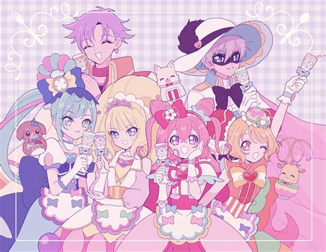Nagomi Yui Fuwa Kokone Kasai Amane Hanamichi Ran Cure Precious And