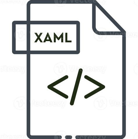 Creative Xaml File Format Minimal Icon With Black Outline Graphic