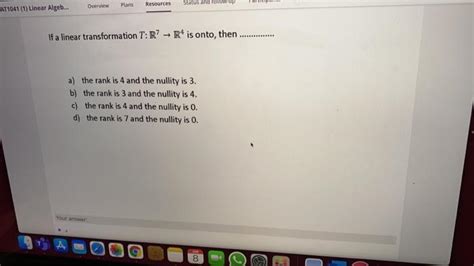 Solved If A Is A X Square Matrix Such That AB Then Chegg Com