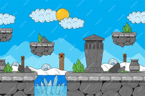 2d Platform Game Background