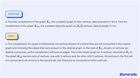 ⏩solved a find the complement of the graph k4 the complete graph