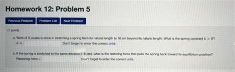 Solved Homework 12 Problem 2 Previous Problem Problem List